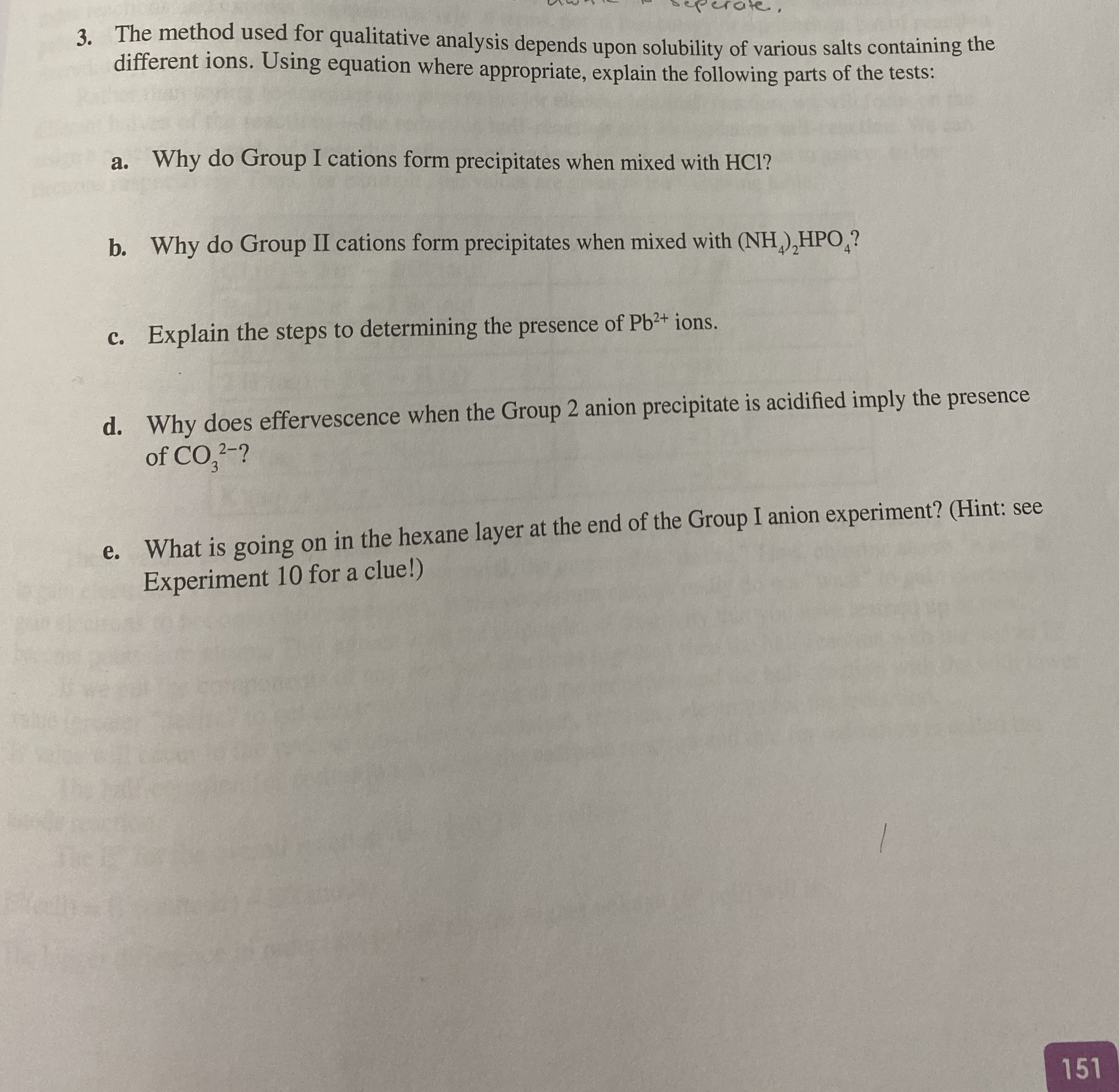 Solved The method used for qualitative analysis depends upon | Chegg.com