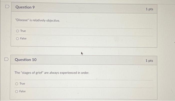 Solved "Disease" is relatively objective. True False | Chegg.com