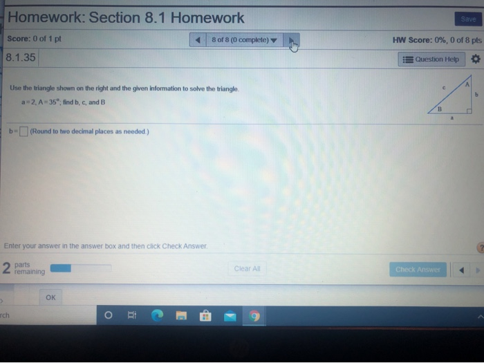 Solved Homework Section 8 1 Homework Score 0 Of 1 Pt 7 Of