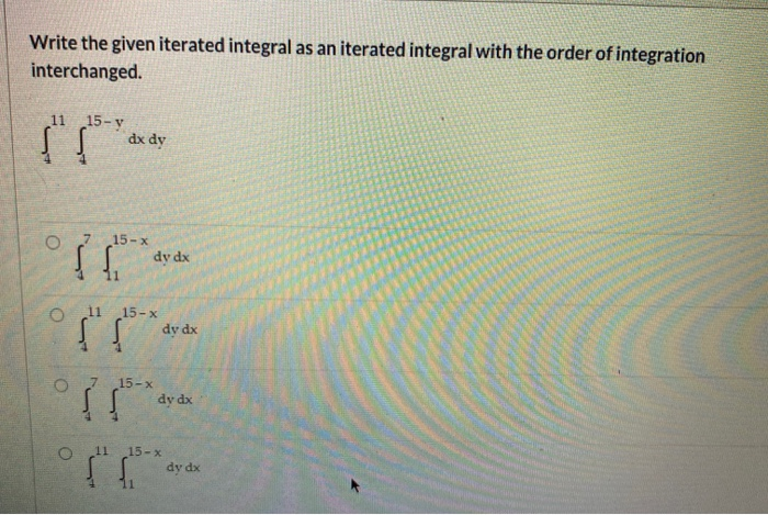 Solved Write the given iterated integral as an iterated | Chegg.com
