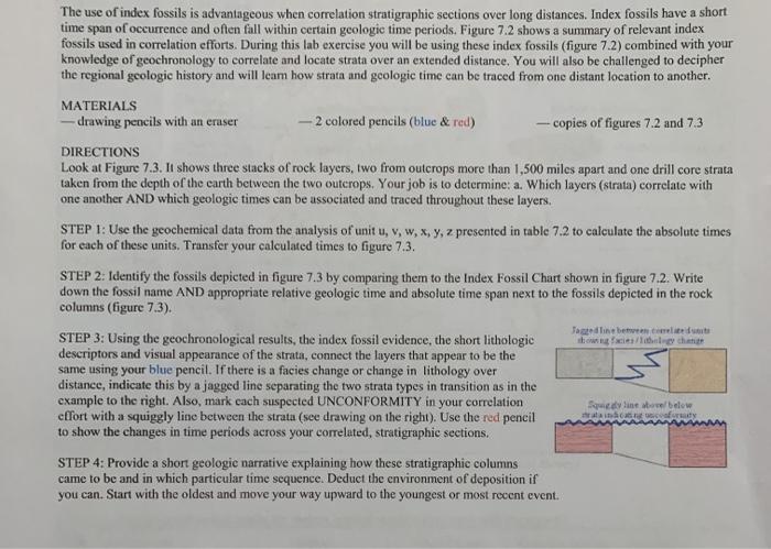 Solved The use of index fossils is advantageous when | Chegg.com