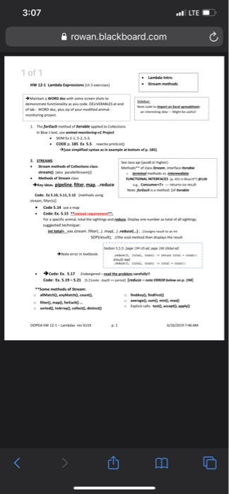 Lambda Intro Stream methods HW 12-1 Lambda | Chegg.com