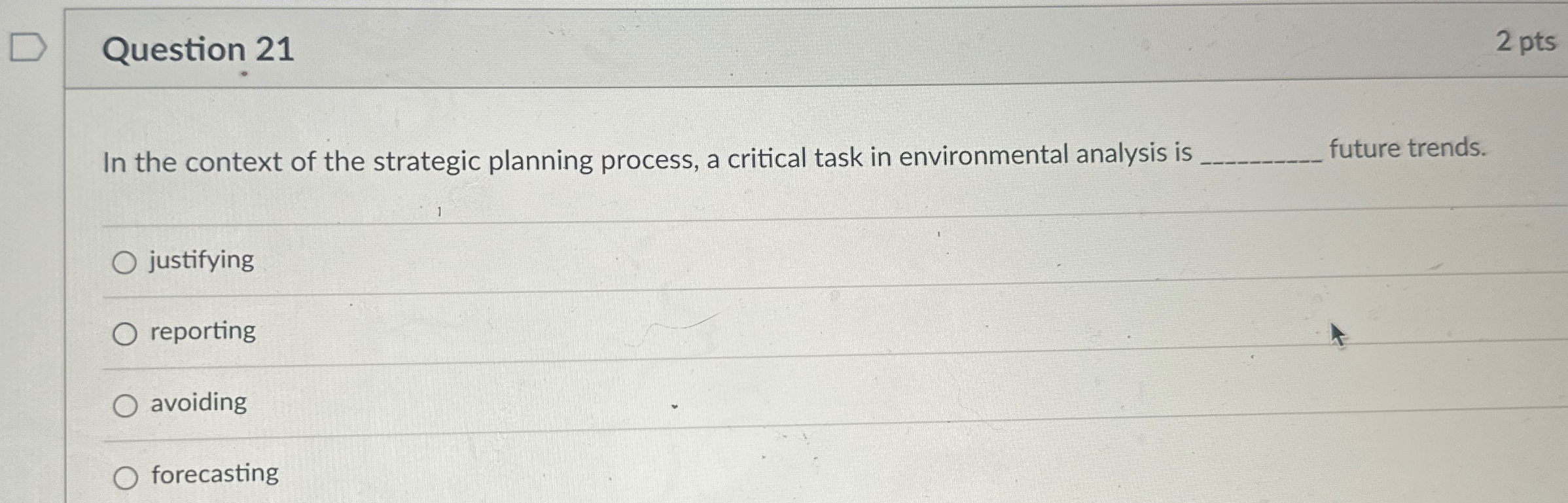 Solved Question 212 ﻿ptsIn the context of the strategic | Chegg.com