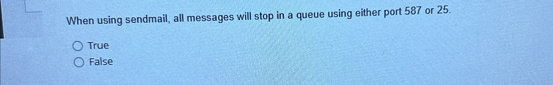 Solved When using sendmail, ﻿all messages will stop in a | Chegg.com