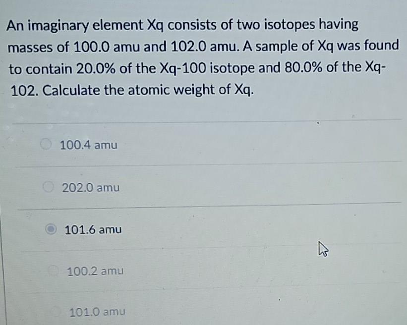 Solved An imaginary element Xq consists of two isotopes | Chegg.com Solved An imaginary element Xq consists of two isotopes | Chegg.com