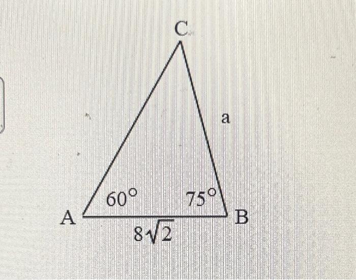 Solved find the length of side a | Chegg.com