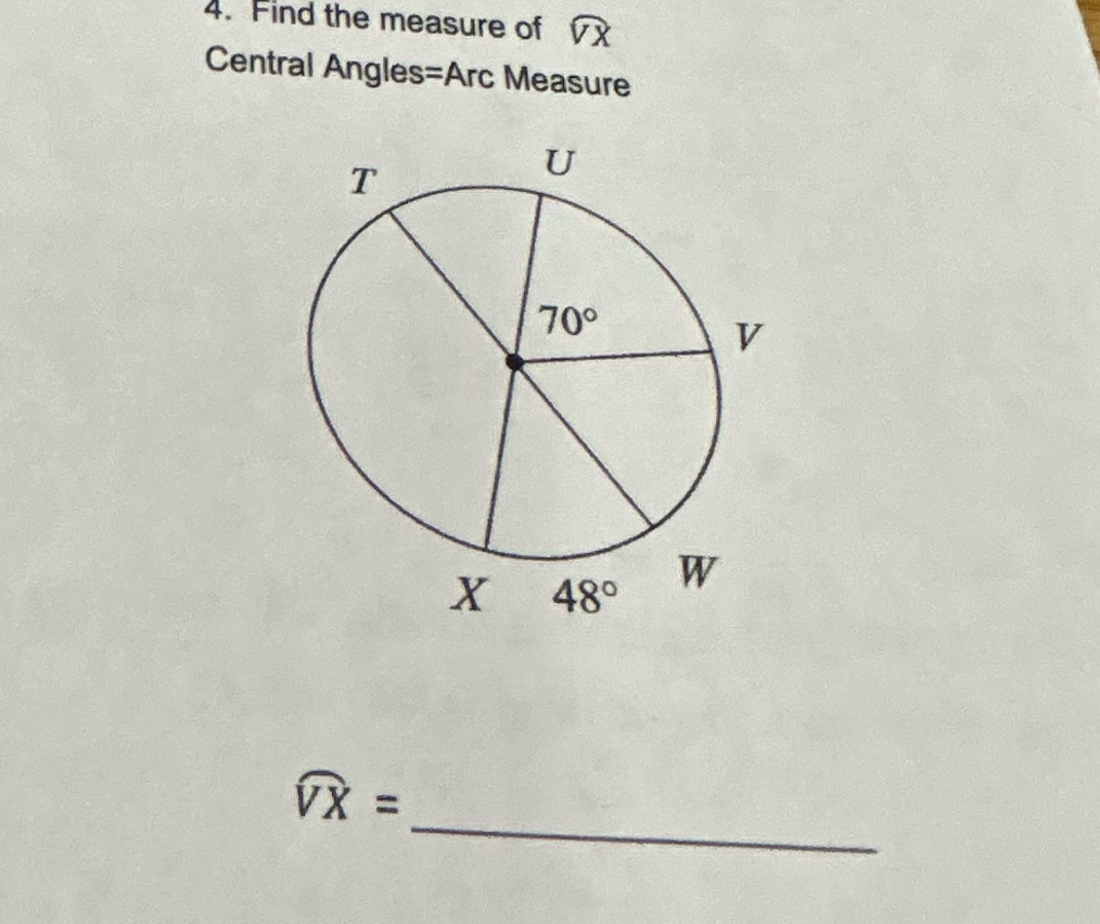 Solved Find the measure of gradx Central Angles=Arc | Chegg.com