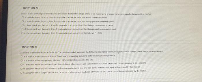 Solved QUESTION 25 Which of the flowing statements et des | Chegg.com