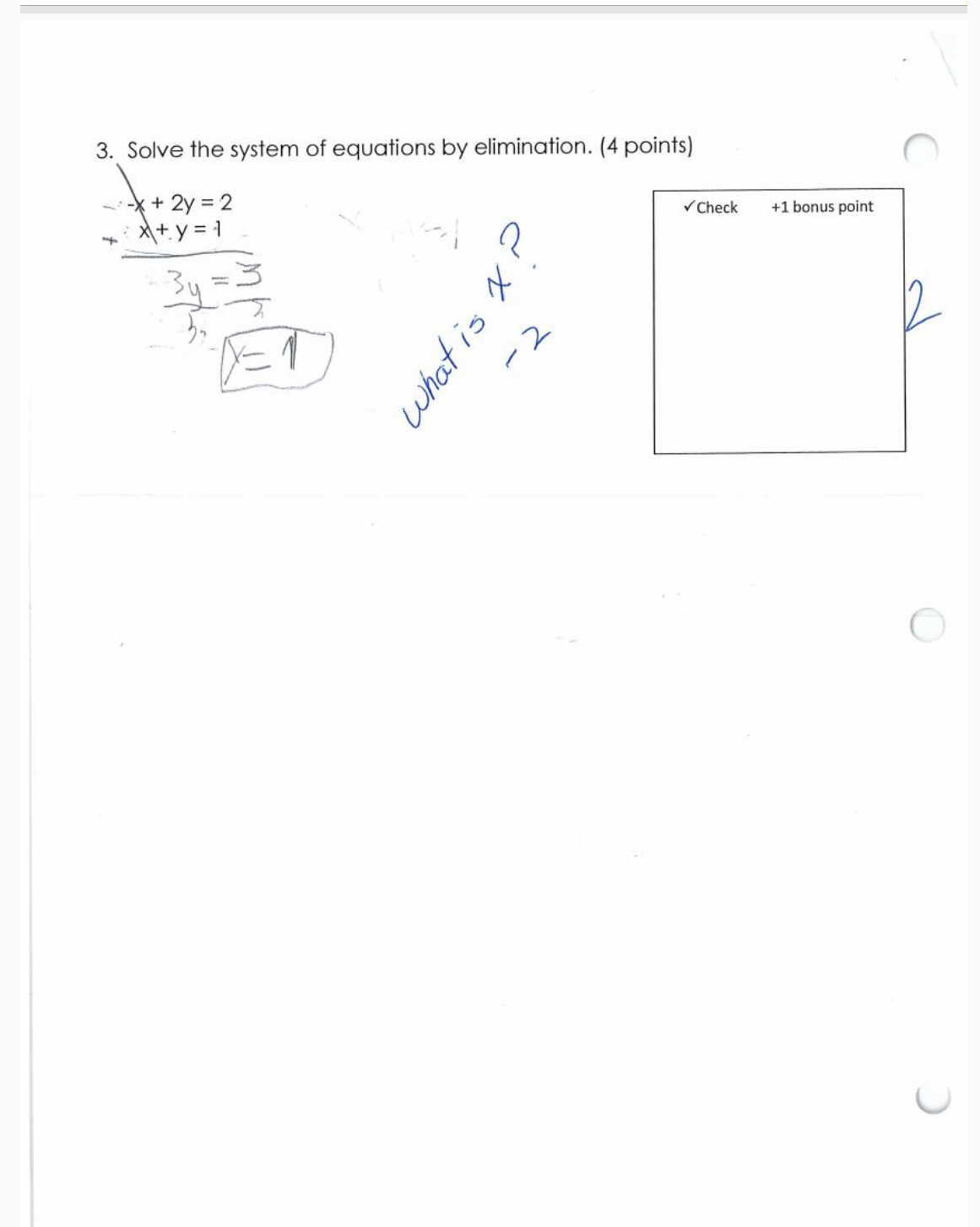 Solved Solve the system of equations by elimination. (4 | Chegg.com