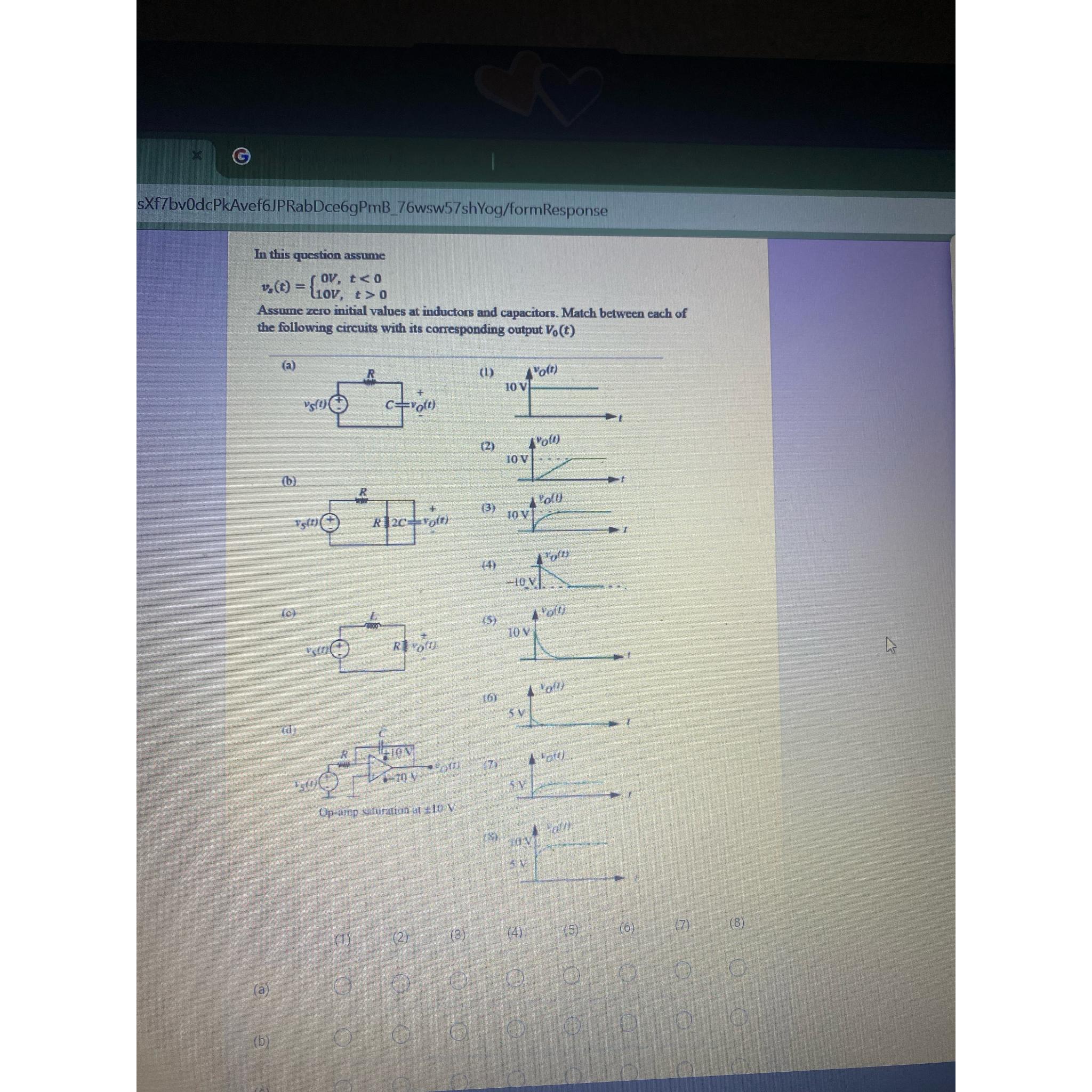 Solved In this question assumevs(t)={0V,t 0Assume | Chegg.com
