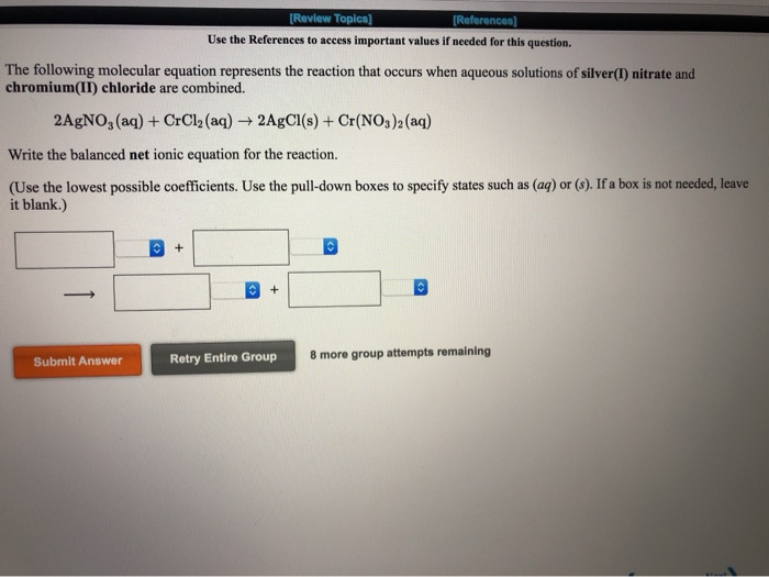 Solved [Review Topics] [References] Use the References to | Chegg.com
