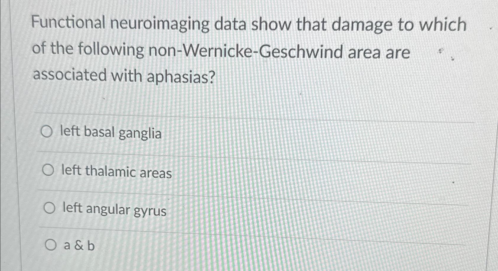 Solved Functional neuroimaging data show that damage to | Chegg.com