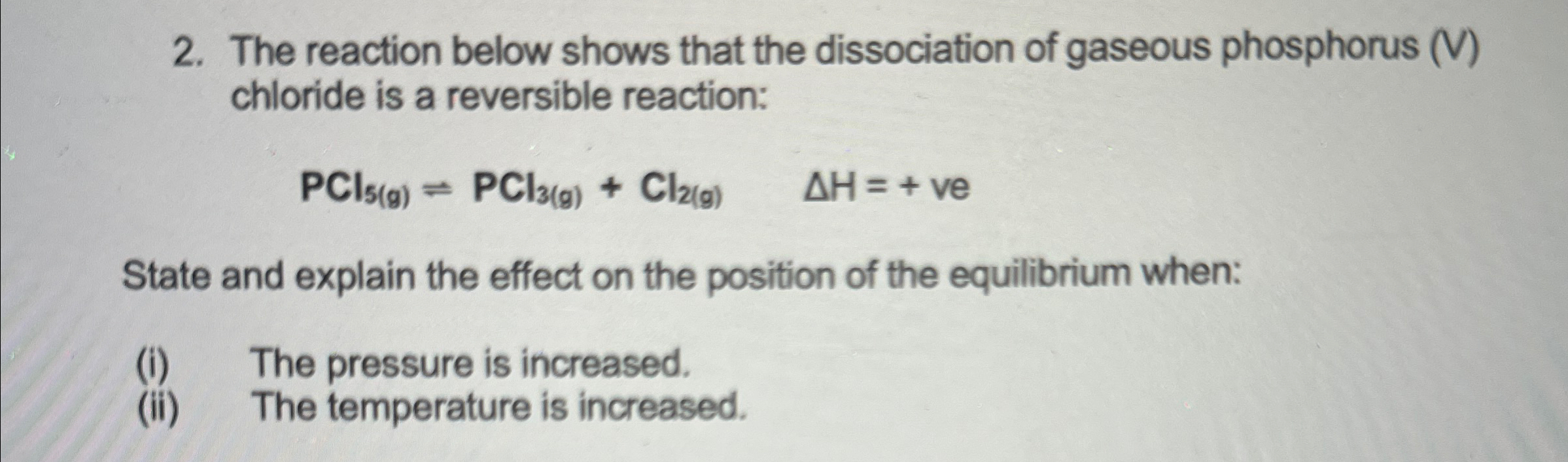 Solved The reaction below shows that the dissociation of | Chegg.com