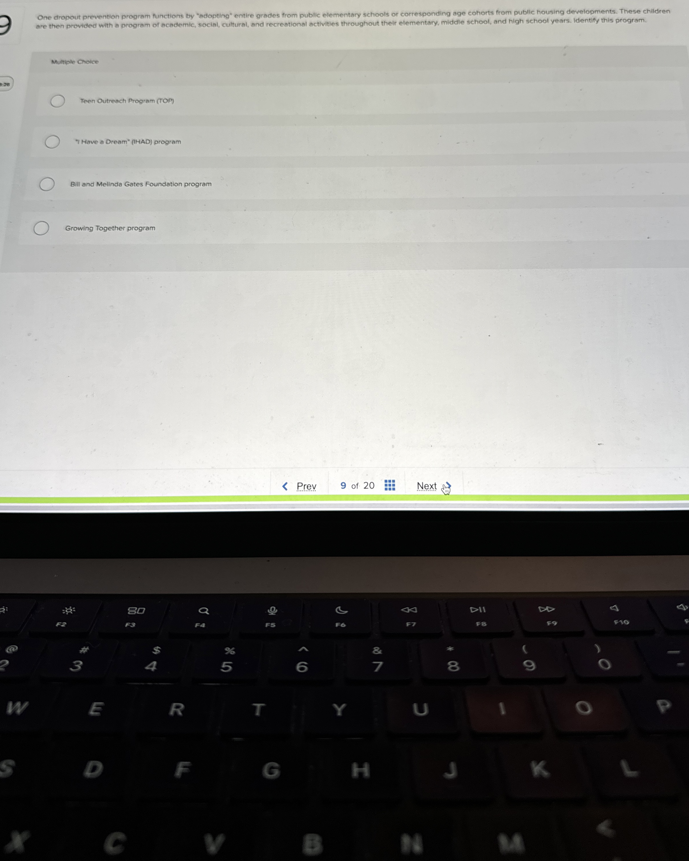 Solved One dropout prevention program functions by | Chegg.com