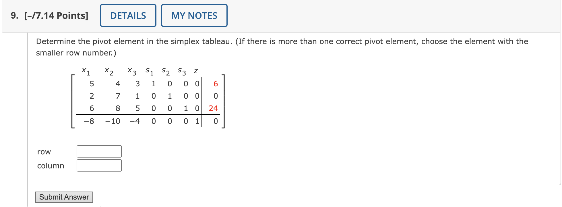 Solved Determine the pivot element in the simplex tableau. | Chegg.com Solved Determine the pivot element in the simplex tableau. | Chegg.com