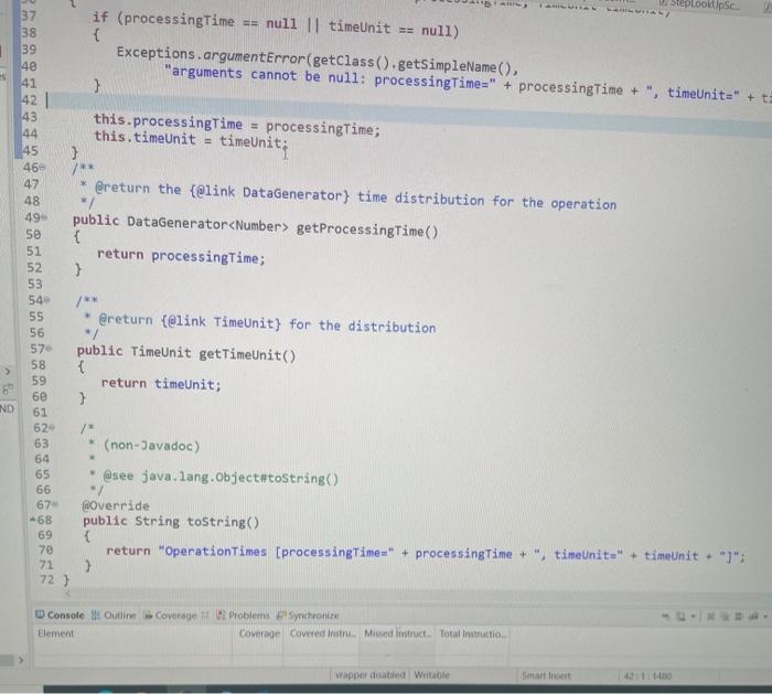 Solved ∗/ public final class OperationTimes i private | Chegg.com