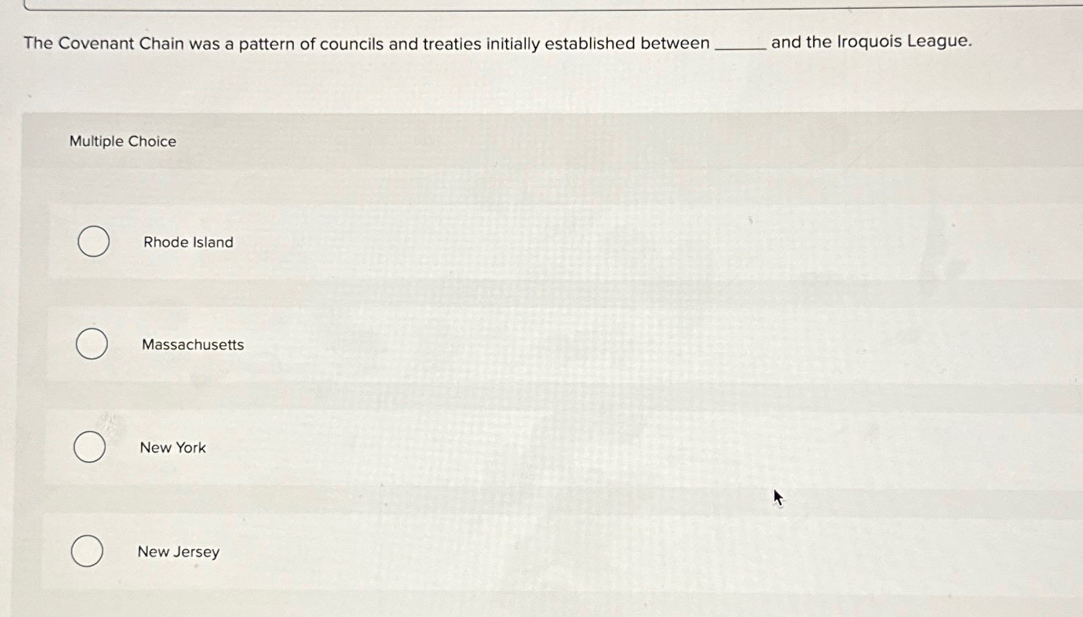 Solved The Covenant Chain was a pattern of councils and | Chegg.com