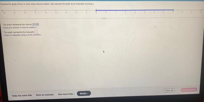 Solved Express the graph shown in color using interval | Chegg.com