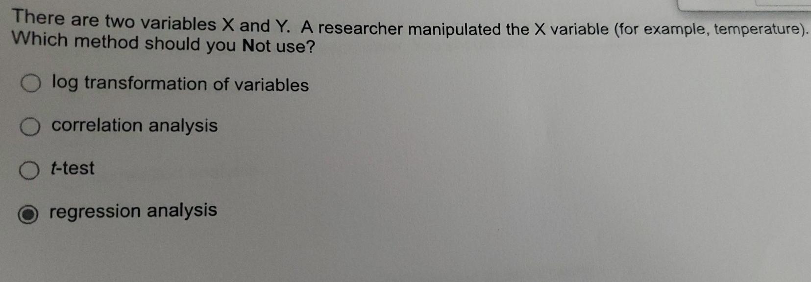 Solved There are two variables X and Y. A researcher | Chegg.com