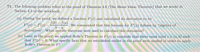 Solved 1. The following problem refers to the proof of | Chegg.com