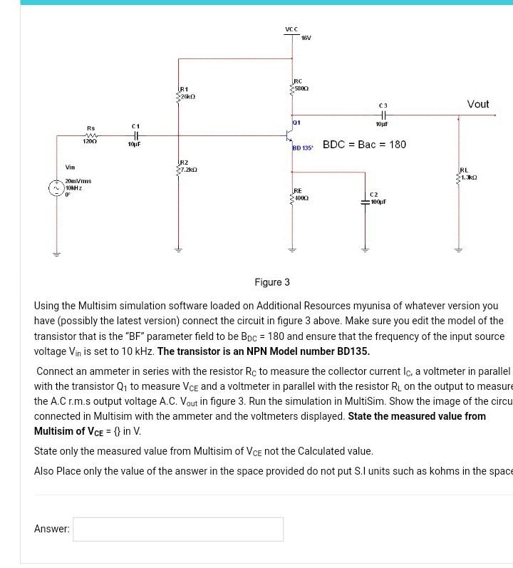 Solved Figure 3 Using The Multisim Simulation Software