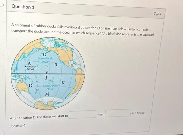 Solved A shipment of rubber ducks falls overboard at | Chegg.com