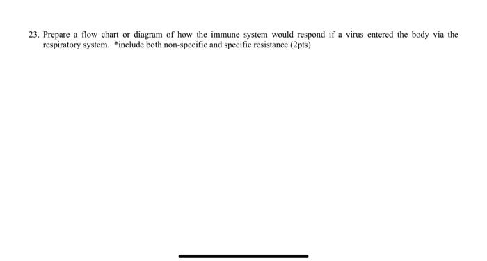 Solved 23 Prepare A Flow Chart Or Diagram Of How The Immune