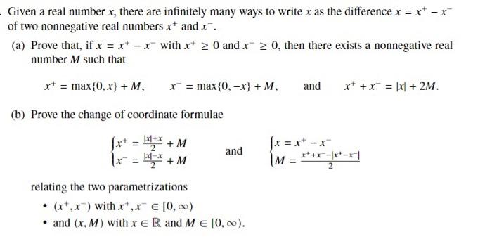 Given a real number x, there are infinitely many ways | Chegg.com