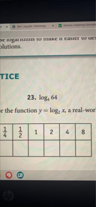 if - X S Sep7_log.pptx | Schoology TICE se logarithms | Chegg.com