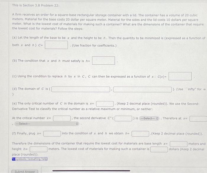 Solved This is Section 3.8 Problem 22: A firm receives an | Chegg.com