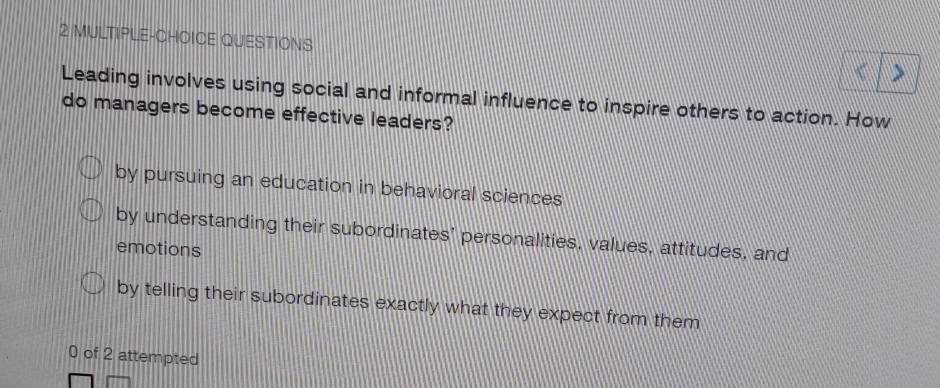 Solved Leading involves using social and informal influence | Chegg.com