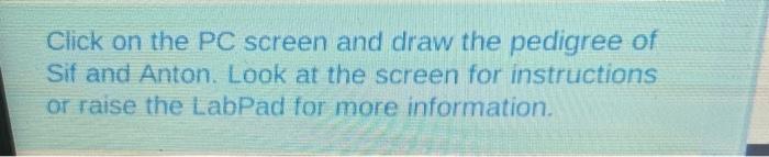 Click on the PC screen and draw the pedigree of Sif | Chegg.com