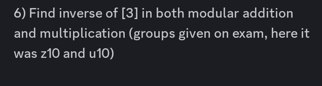 Solved Find inverse of [3] ﻿in both modular addition and | Chegg.com