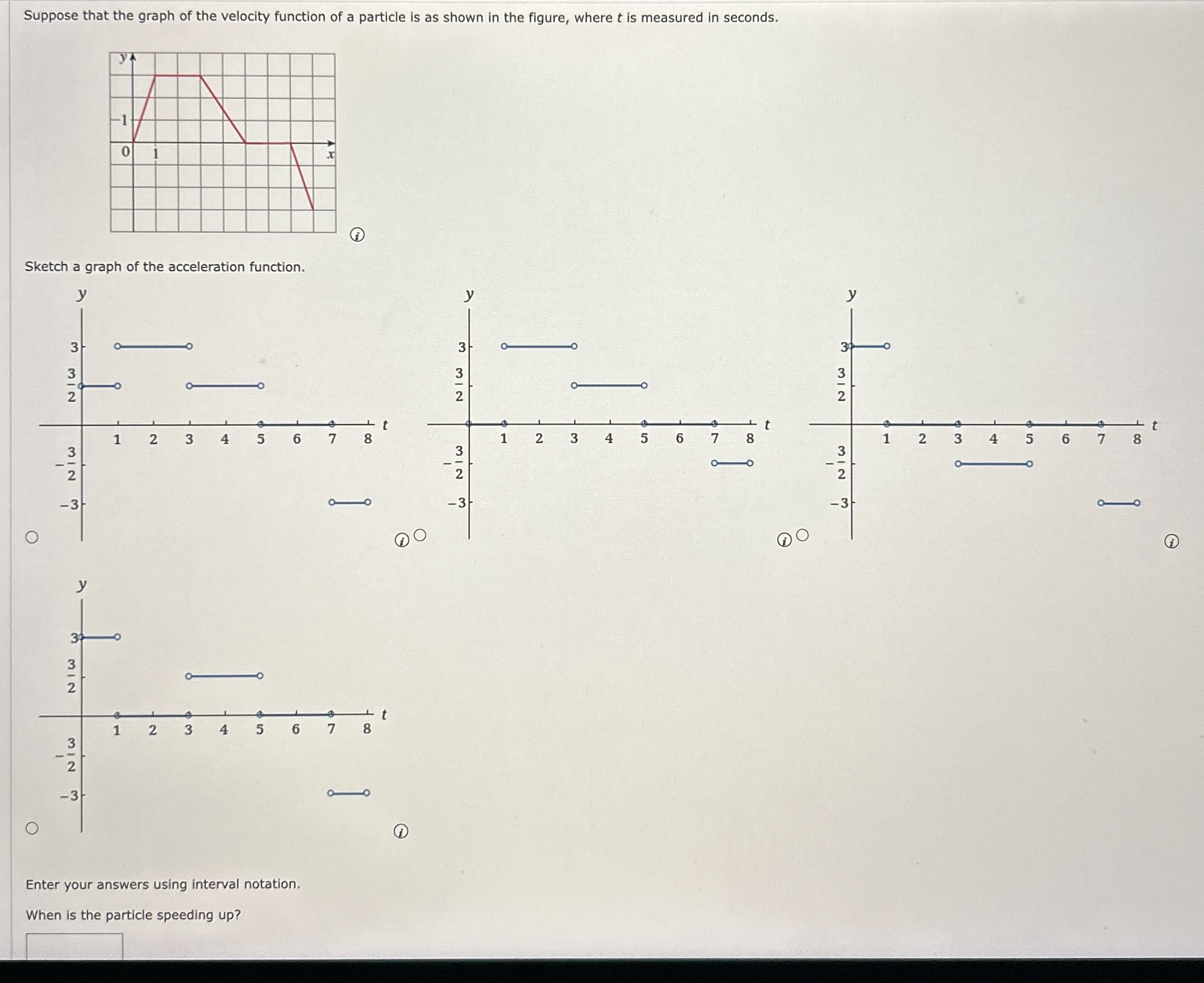 Solved Graphs of the velocity functions of two particles are | Chegg.com