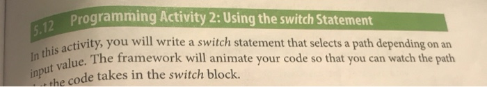 Solved Programming Activity 2 Using The Switch Statement 8578