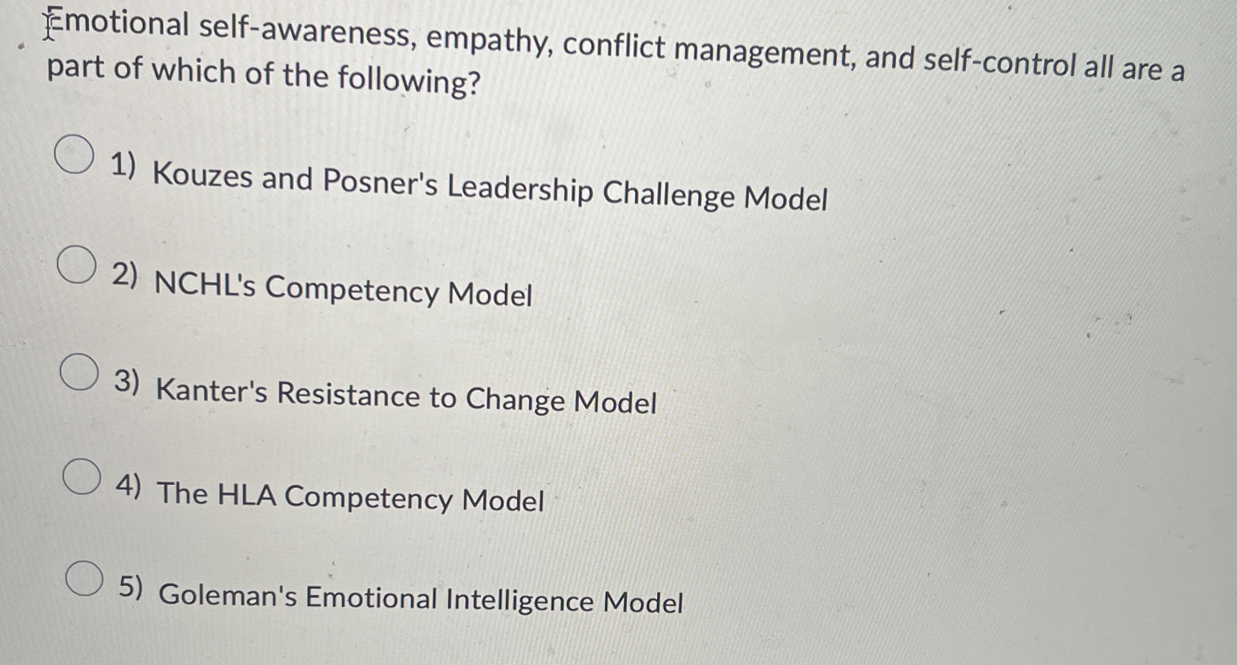 Solved Emotional self-awareness, empathy, conflict | Chegg.com