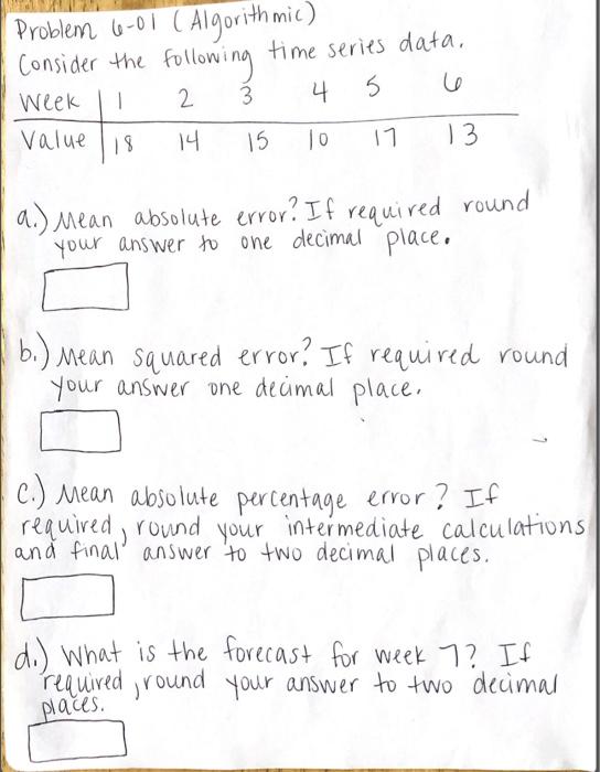 Solved Problem 6-01 ( Algorith mil) Consider the following | Chegg.com