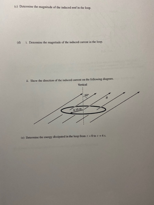 Solved Vertical 0103 E&M 3. A circular wire loop with radius | Chegg.com