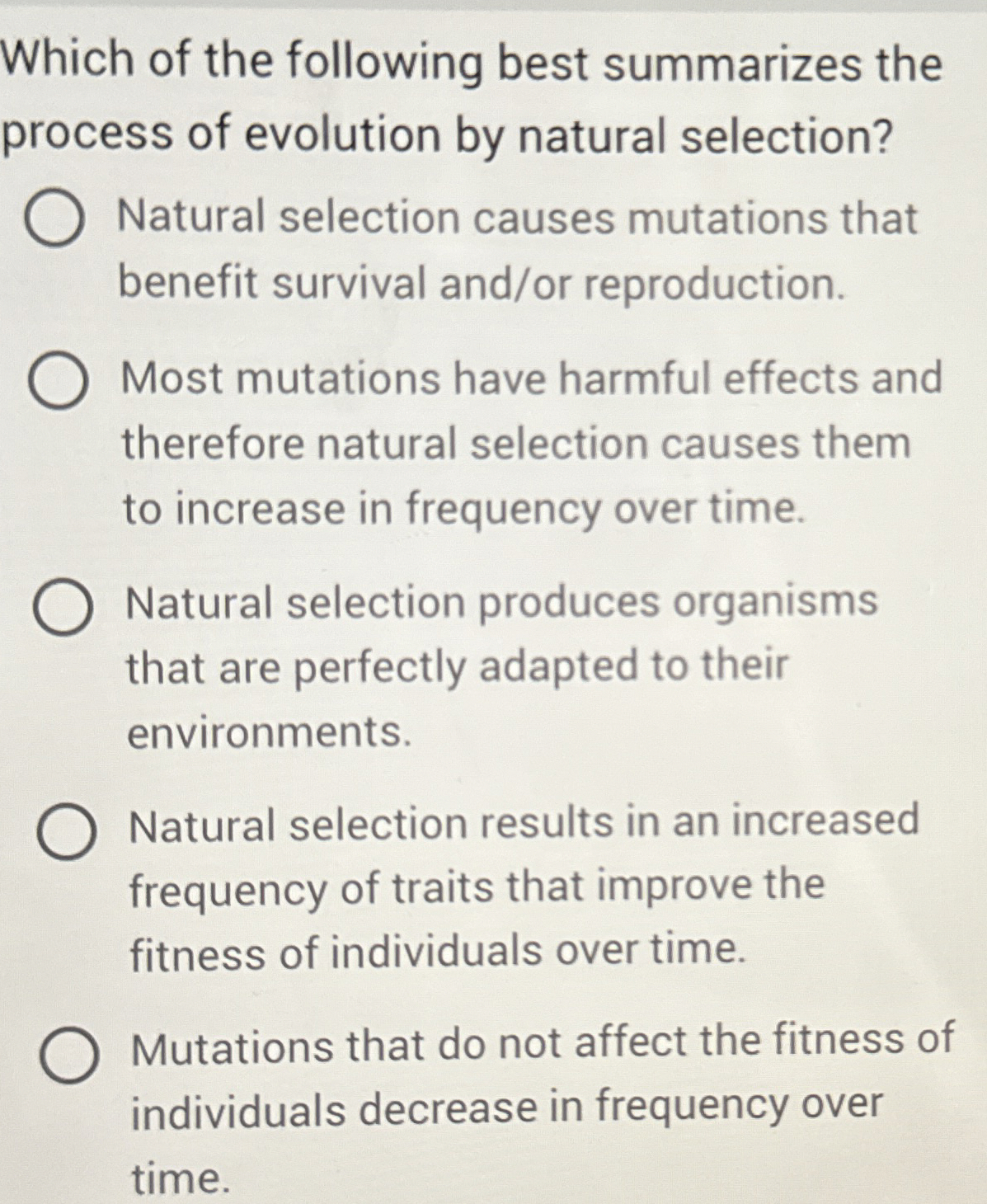 Solved Which of the following best summarizes the process of | Chegg.com