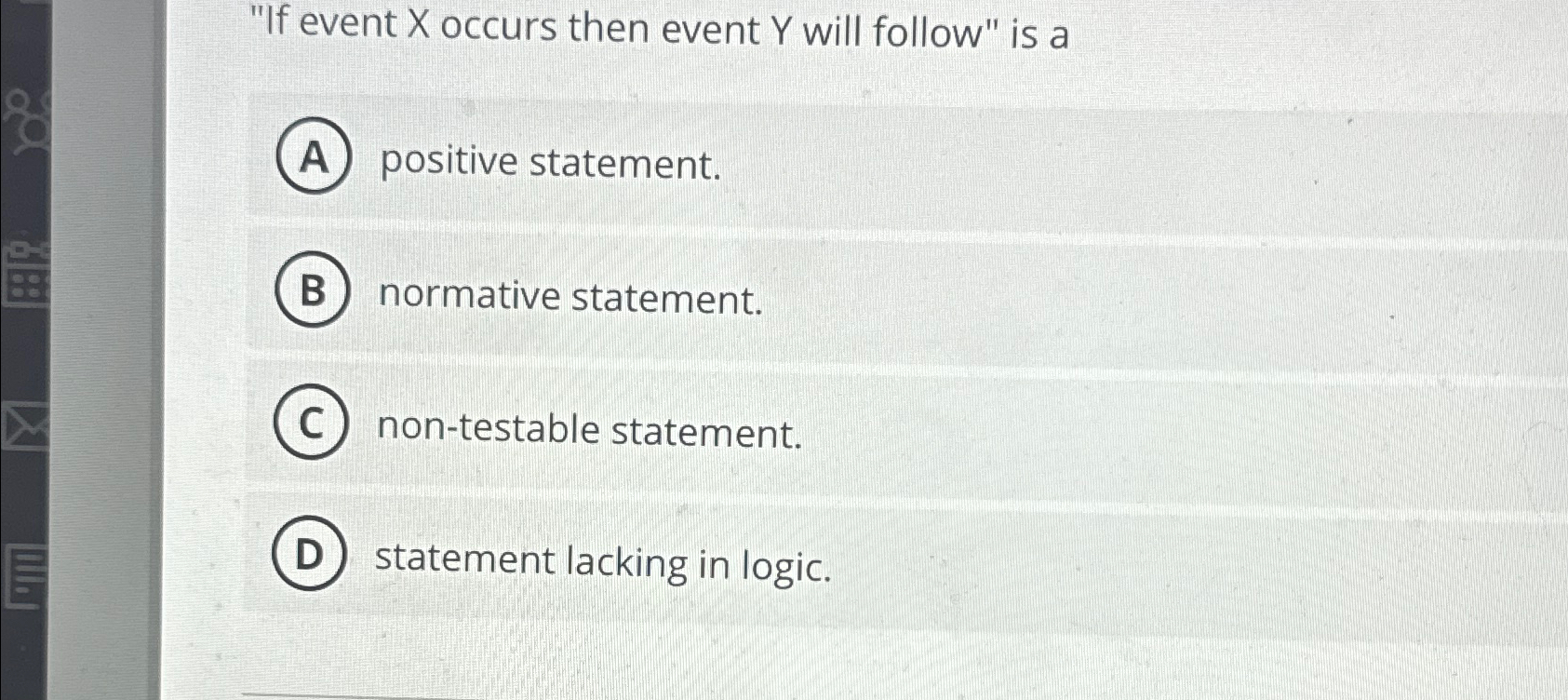 Solved "If event x ﻿occurs then event Y ﻿will follow" is | Chegg.com