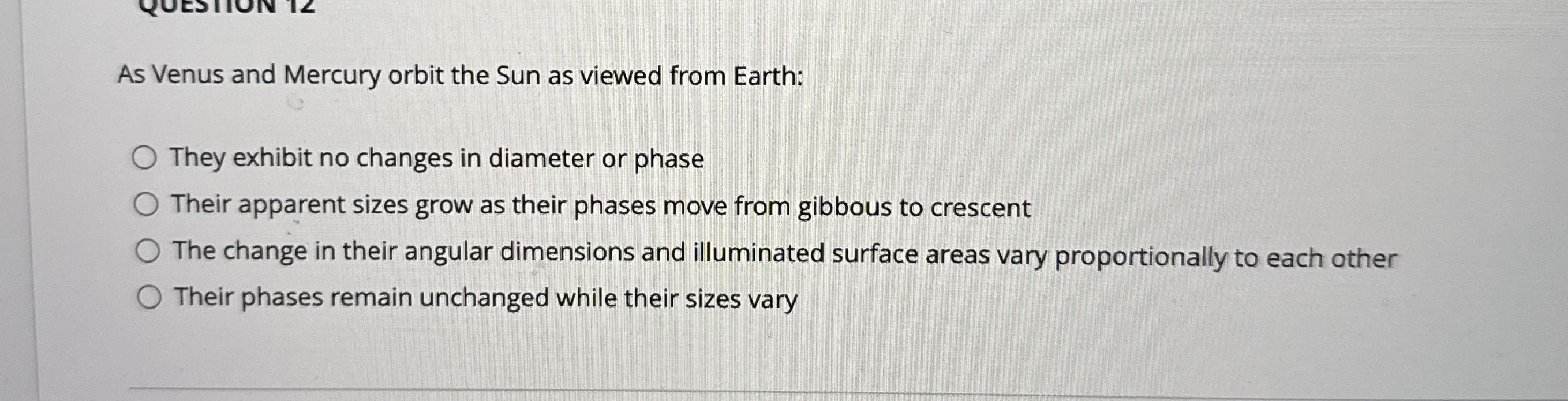 Solved As Venus and Mercury orbit the Sun as viewed from | Chegg.com