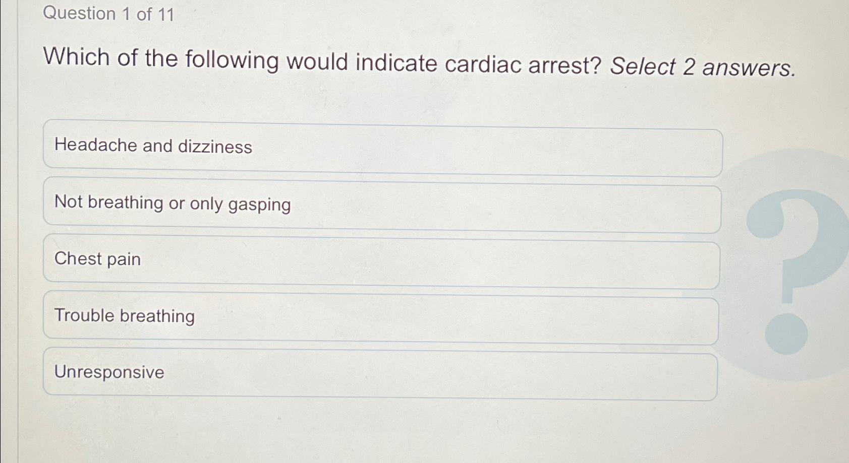 Solved Question 1 ﻿of 11Which of the following would | Chegg.com