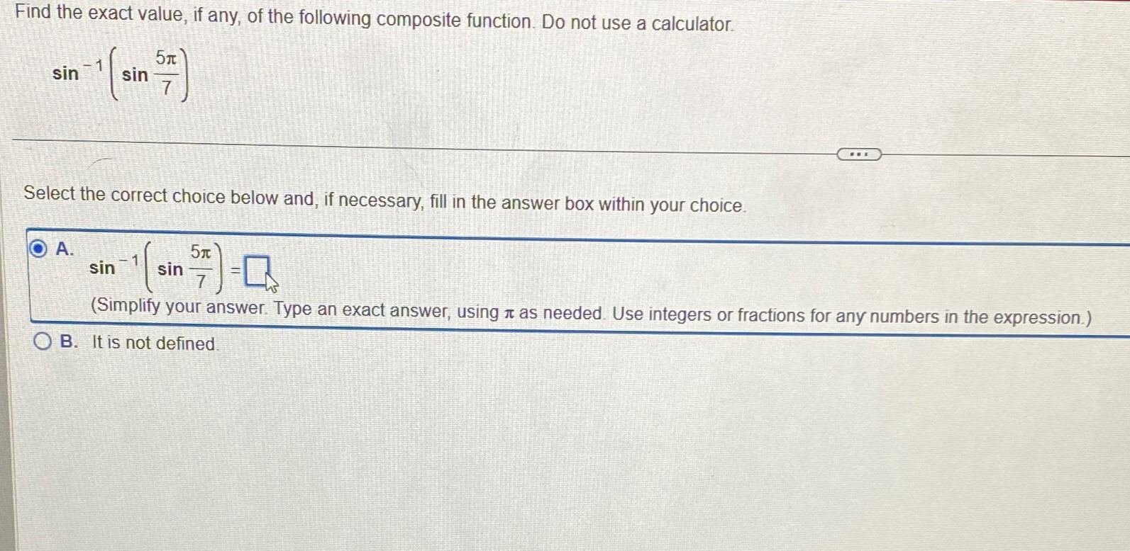 Solved Find the exact value, if any, of the following | Chegg.com