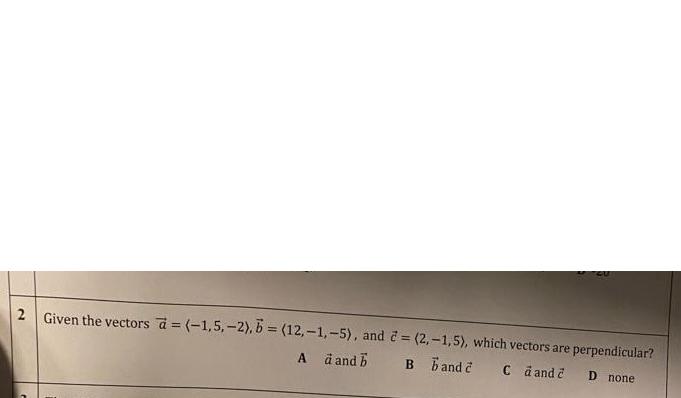 Solved 2 ﻿Given the vectors | Chegg.com