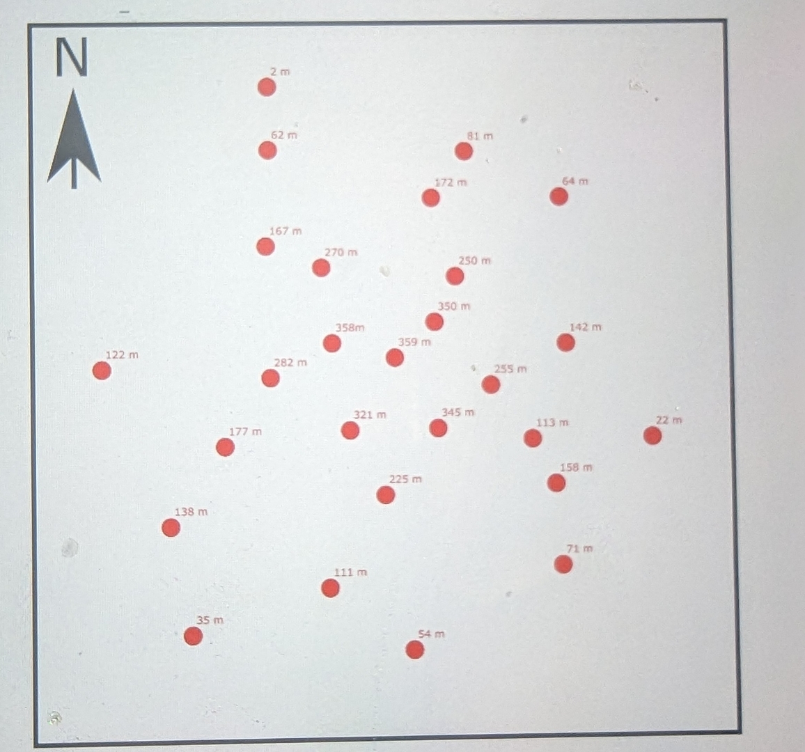 On the map below, using the spot heights provided, | Chegg.com