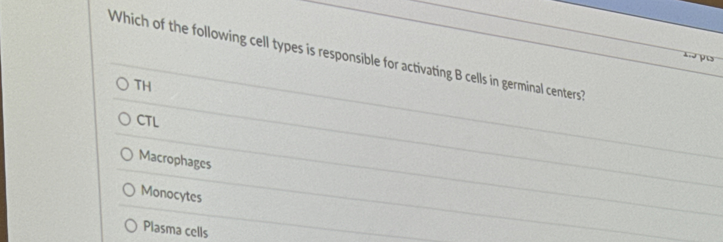 Solved Which of the following cell types is responsible for | Chegg.com