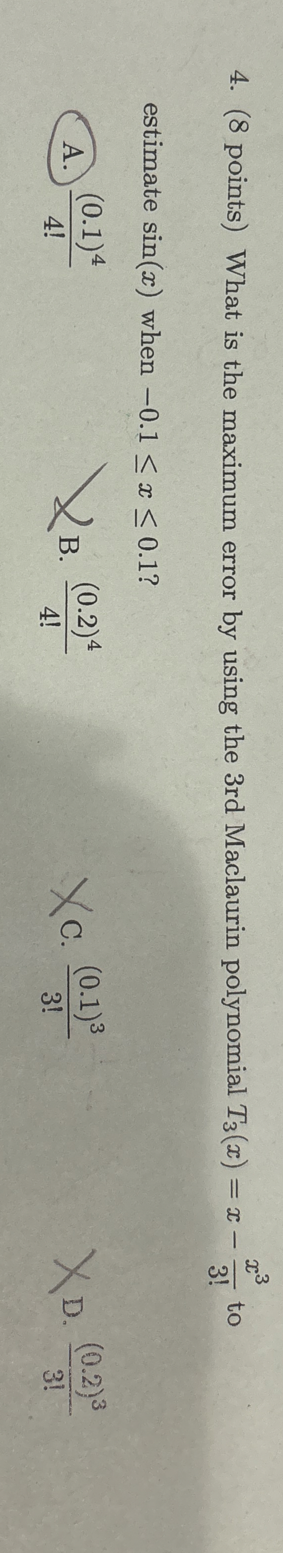 Solved by an EXPERT (8 ﻿points) ﻿What is the maximum error by using the 3 | Chegg.com