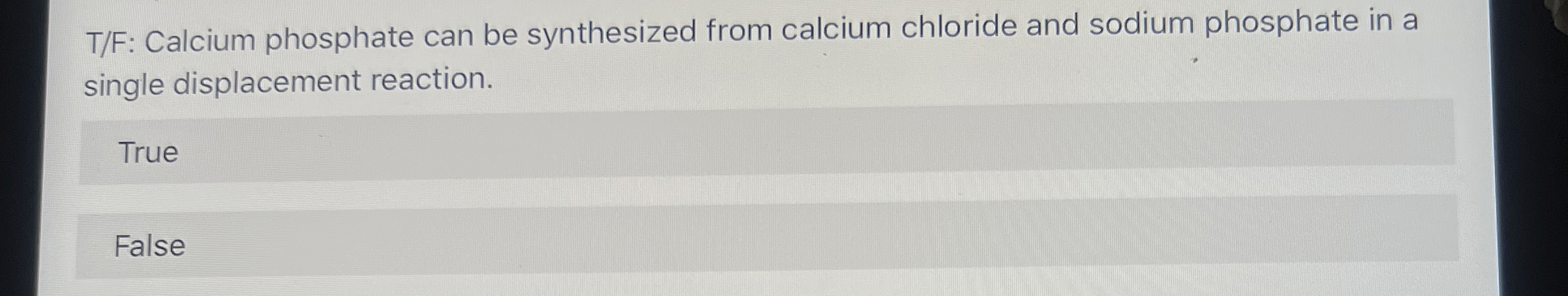Solved Calcium phosphate can be synthesized from calcium | Chegg.com