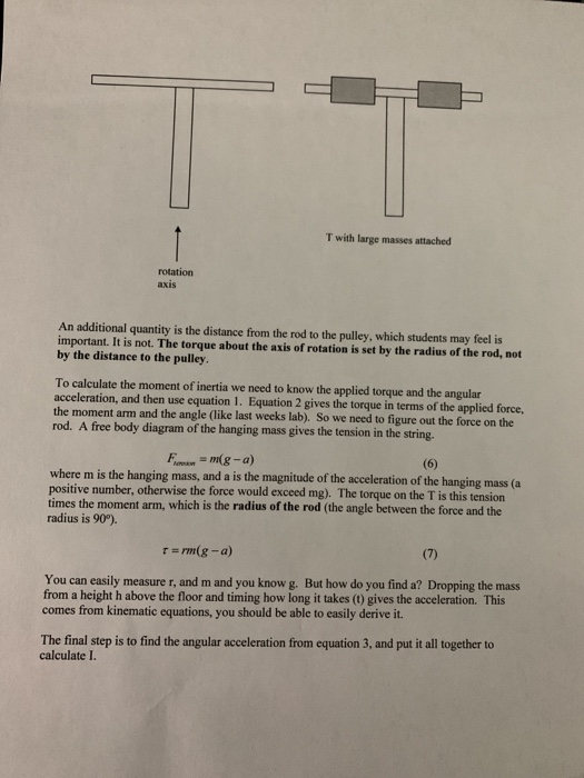 Solved Lab 9: Moment of Inertia and Angular Acceleration | Chegg.com