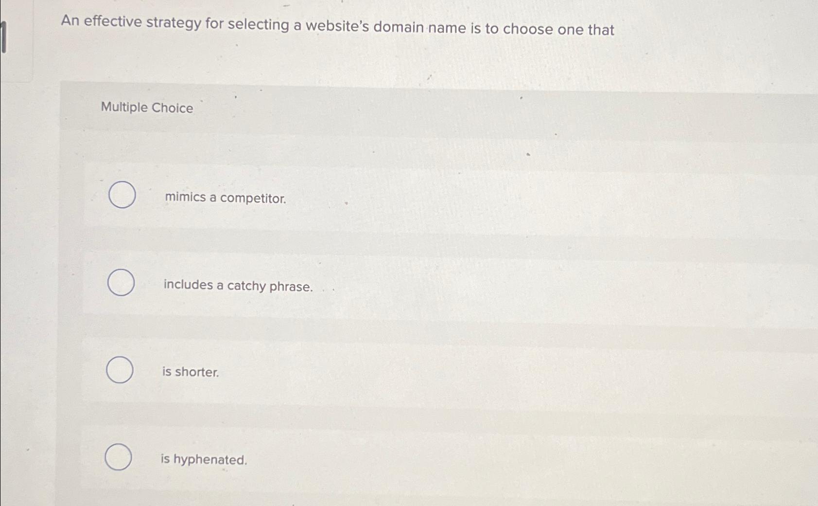 Solved An effective strategy for selecting a website's | Chegg.com